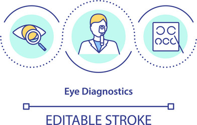 Pediatric eye exam concept icon Royalty Free Vector Image