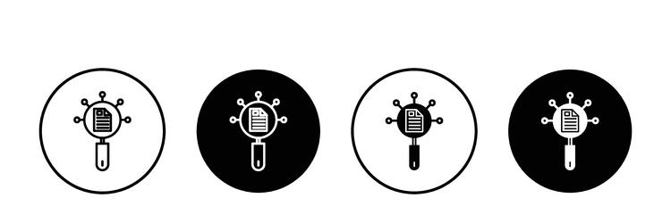 Gathering information icon set data syntesis info Vector Image