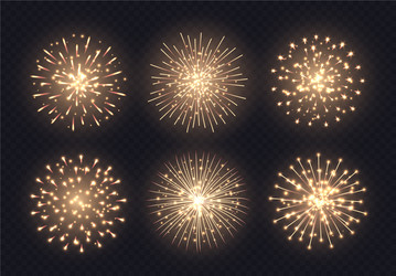 Firework set fire cracker sky festive Royalty Free Vector