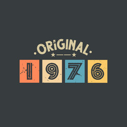 Vintage 1976 original parts 1976 retro Royalty Free Vector