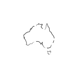 Australia map logo design Royalty Free Vector Image