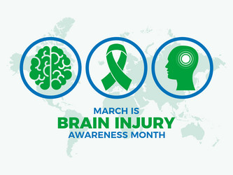 Brain injury awareness month poster Royalty Free Vector