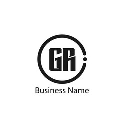 Initial gr letter logo template design Royalty Free Vector