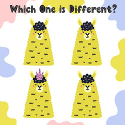 Which one is different activity page for kids Vector Image