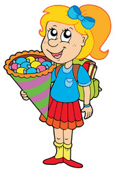 Advising school boy Royalty Free Vector Image - VectorStock