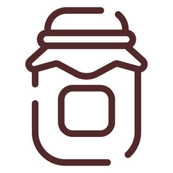 Honey in a jar stroke Royalty Free Vector Image