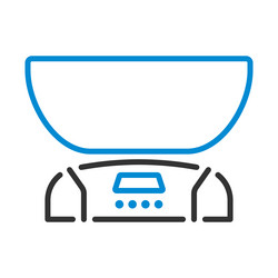 Kitchen electric scales icon Royalty Free Vector Image