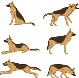 German Shepherd Jumping Vector Images (over 160)