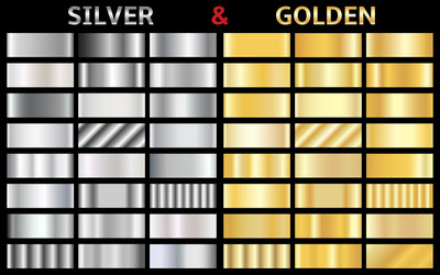 Silver and golden yellow glossy gradient gold Vector Image