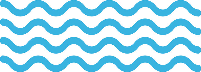 Waves outline icon modern minimal flat design Vector Image