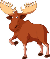 Moose cartoon animal Royalty Free Vector Image