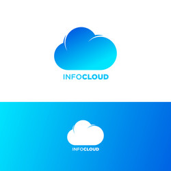 Cloud computing logo info emblems Royalty Free Vector Image
