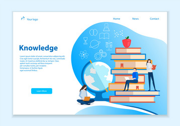Concept of education website template Royalty Free Vector