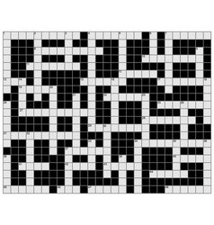 Black and white crossword puzzle game for kids Vector Image