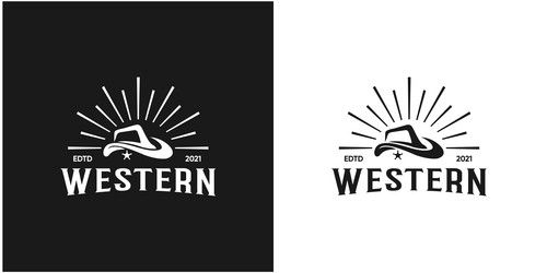 Abstract western hat cowboy Royalty Free Vector Image