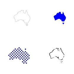 Australia map logo design Royalty Free Vector Image