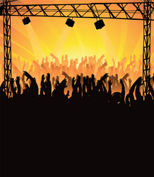 Crowd at a concert Royalty Free Vector Image - VectorStock