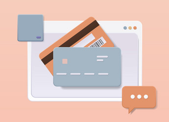 Card debit credit sim and identity set Royalty Free Vector