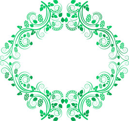 Floral decorative corner green Royalty Free Vector Image