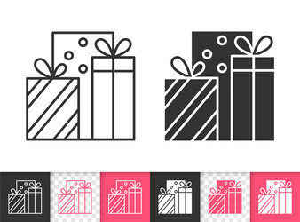 Line gift concept Royalty Free Vector Image - VectorStock