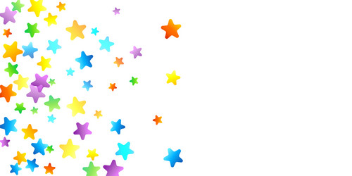 Rainbow festive confetti carnival star falling Vector Image