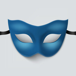 Blue super hero mask face character Royalty Free Vector