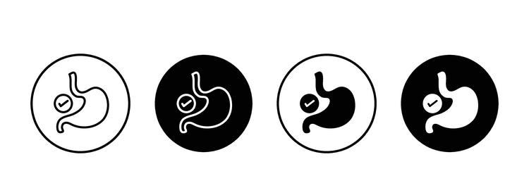 Good digestion icon set improve gastro intestinal Vector Image