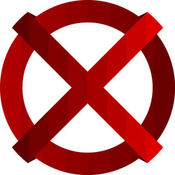 Overlap shape triangle round circle sign Vector Image