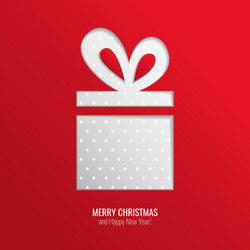 Christmas gift cut out background Royalty Free Vector Image
