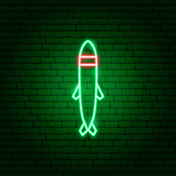 Bomb neon sign Royalty Free Vector Image - VectorStock