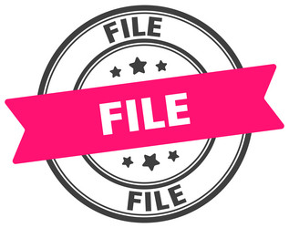 File stamp label on transparent background Vector Image