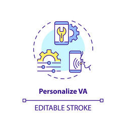 2d personalize va gradient icon concept Royalty Free Vector