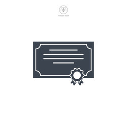 Certificate icon symbol template for graphic Vector Image