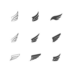 Wings icons set 1 Royalty Free Vector Image - VectorStock