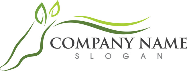 Colorful foot logo design template Royalty Free Vector Image