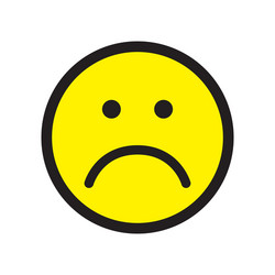 Red angry sad face negative people emotion icon Vector Image