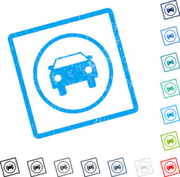 Car icon rubber watermark Royalty Free Vector Image