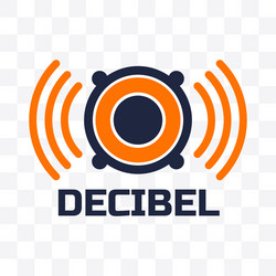 Decibel logo isolated on white background Vector Image