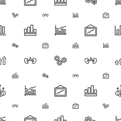 Progress icons pattern seamless white background Vector Image