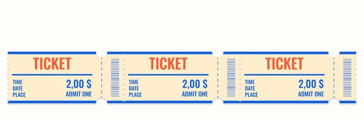 Retro coupon ticket sticker Royalty Free Vector Image