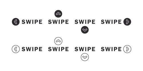 Swipe icons slide or modern arrows Royalty Free Vector Image