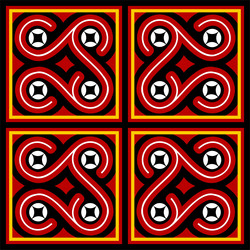 Traditional ethnic pattern from toraja indonesia Vector Image