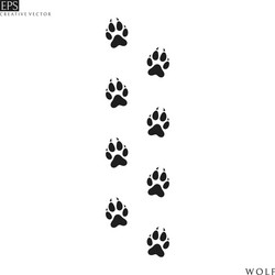 White Wolf Paw Print