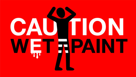 Wet Paint Do Not Touch Sign