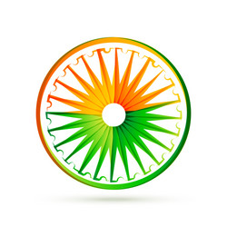 Make in india message indian tri colors of flag Vector Image