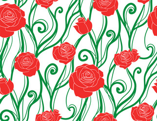 Pattern with intertwined branches with foliage Vector Image