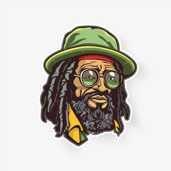 Rastafarian Cartoon