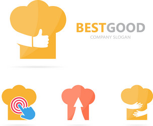 Happy chef logo restaurant bakery food symbol Vector Image