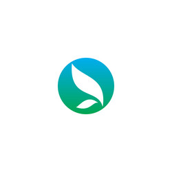 Natural fresh bio leaf ecology logo organic Vector Image