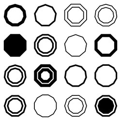 Nonagon Shape Vector Images (over 180)